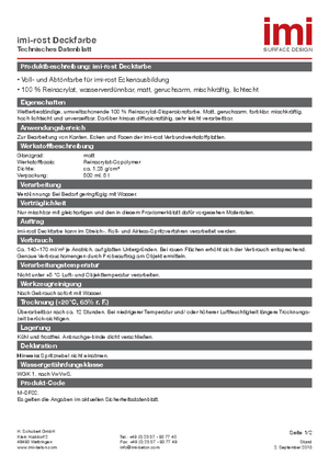 PDF-Kataloge, Datenblätter, Verarbeitungshinweise | imi surface design